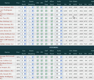 SimLeague Baseball Player’s Guide – Lineups