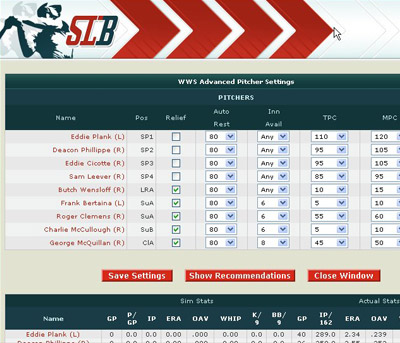 SimLeague Baseball Player’s Guide – Pitching Staffs