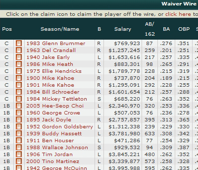 SimLeague Baseball Player’s Guide – General Manager