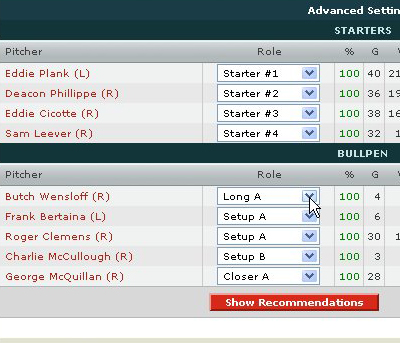 SimLeague Baseball Player’s Guide – Pitching Staffs